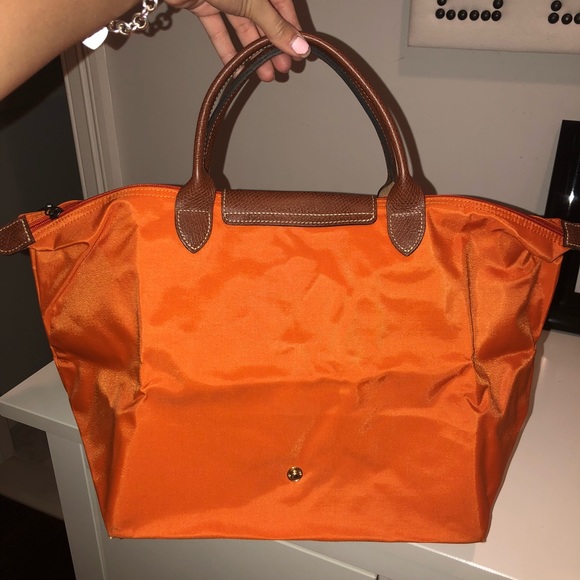 Longchamp | Bags | Authentic Orange Longchamp Bag | Poshmark